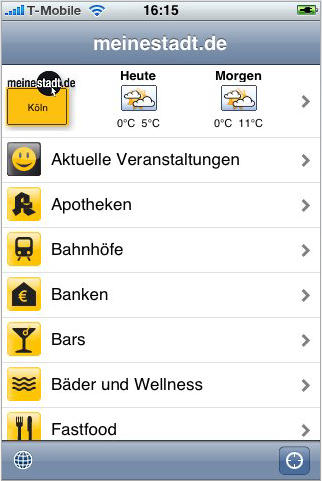 iPhone-App: meinestadt » Markus Himmelstoß